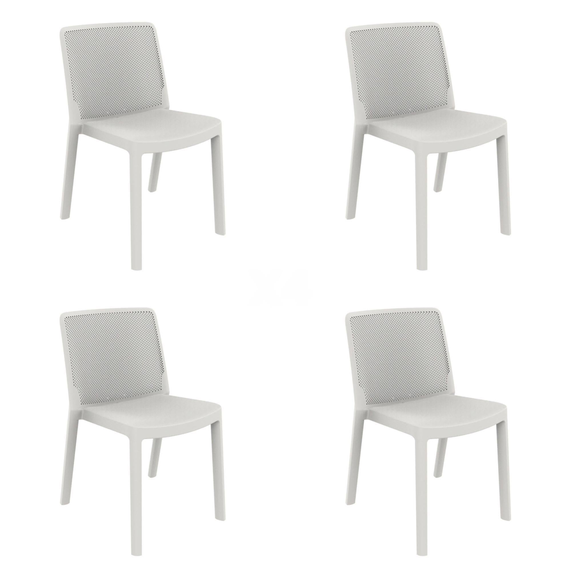 Garbar FRESH Set 4 Silla Interior, Exterior Blanco | Leroy Merlin