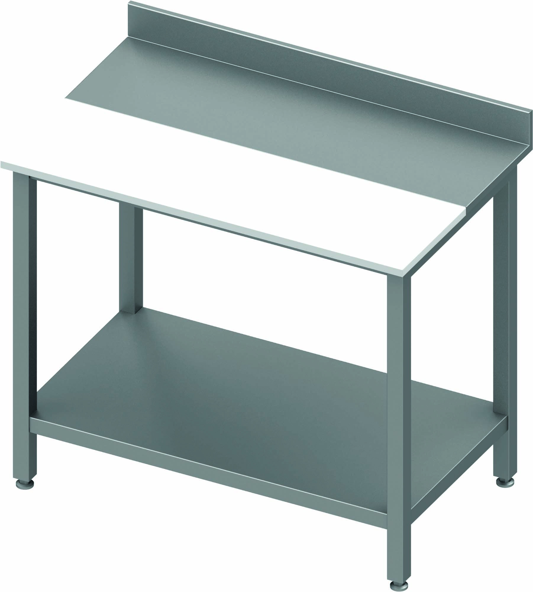 Table Adossée Inox - Avec Etagère - Profondeur 600 - Stalgast | Leroy ...