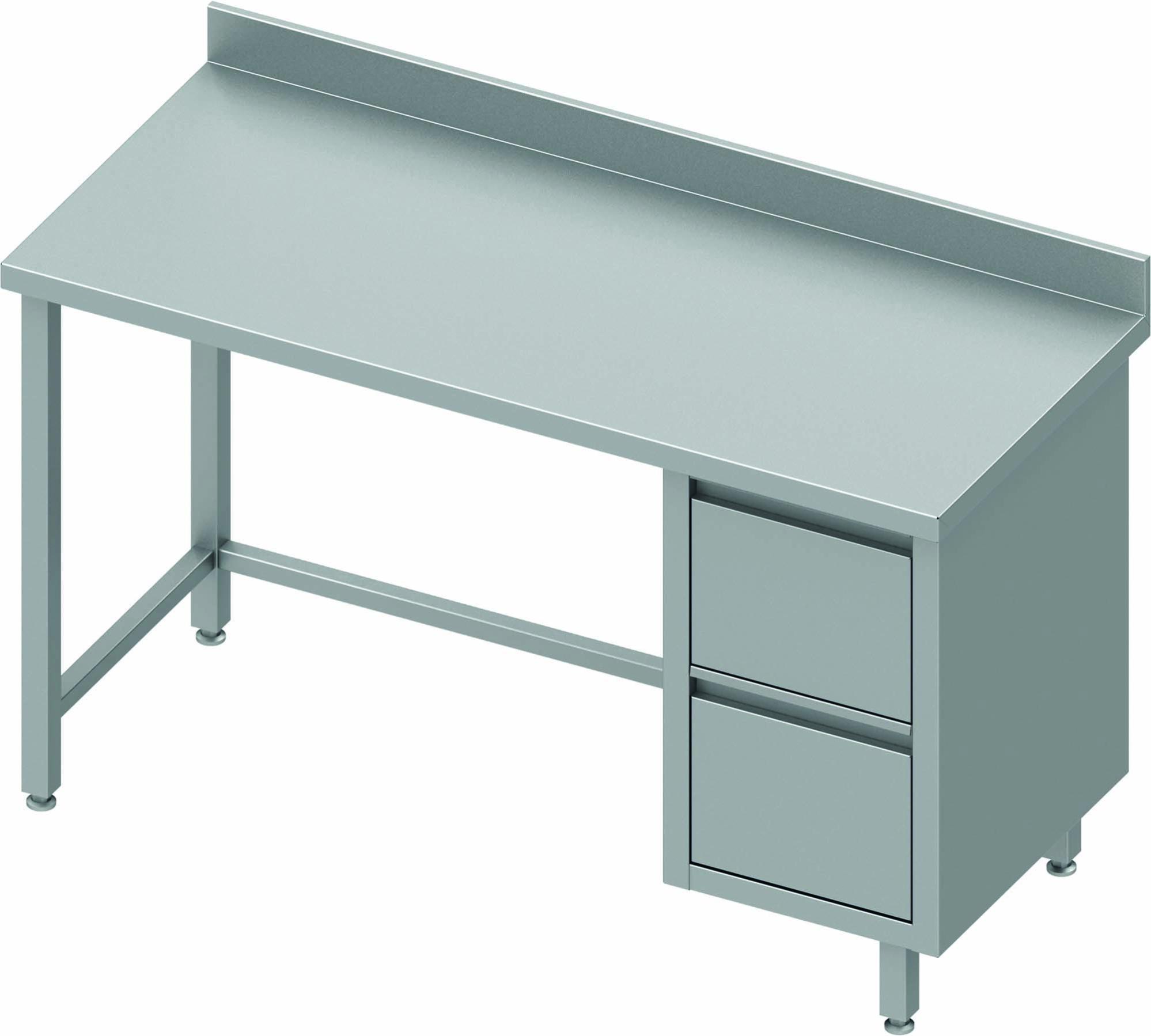 Table Inox Adossée Pro Avec Tiroir - Gamme 800 - Stalgast | Leroy Merlin