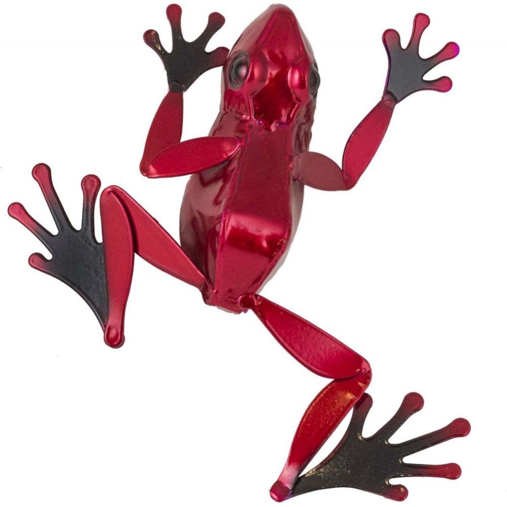 Grenouille décorative en métal coloré 19 cm rouge Fountasia | Leroy Merlin