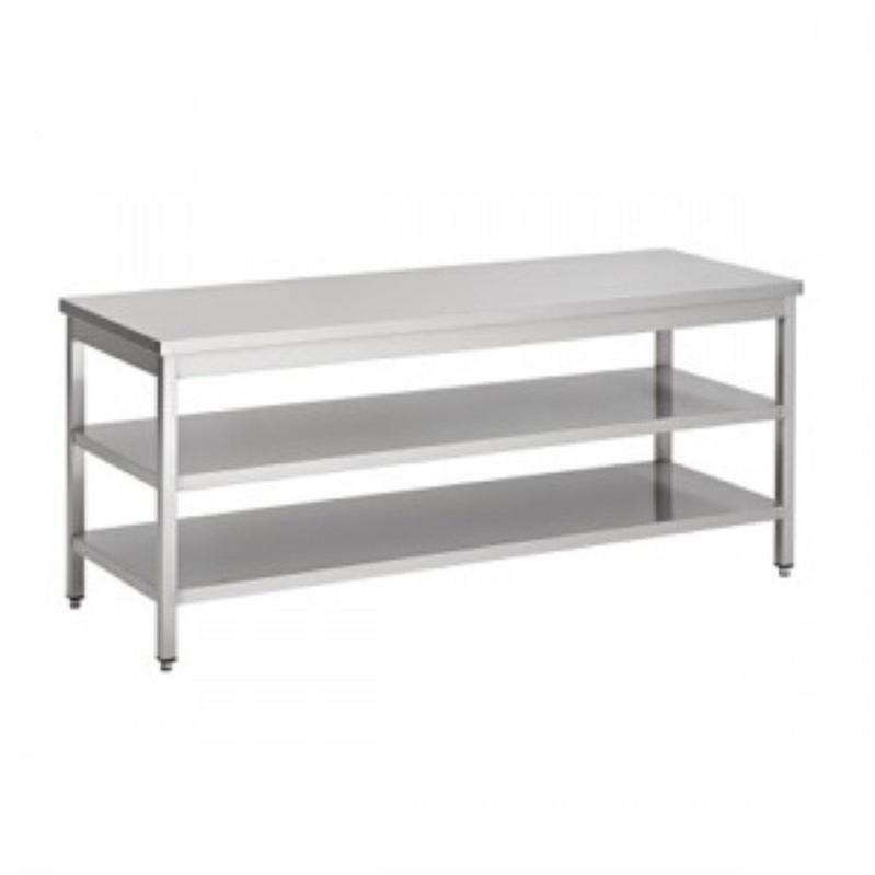 Table Inox Professionnelle Avec Renfort & 2 Etagères - Gamme 600 - Combisteel - l290- L240- P60 ...