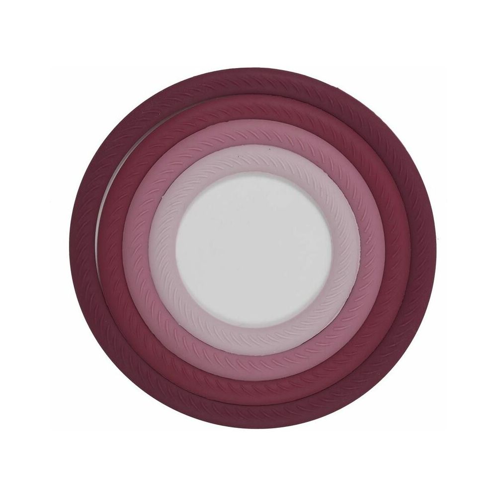 Dessous de plat modulable 4 anneaux en silicone rose et framboise Cook ... Dessous de plat modulable 4 anneaux en silicone rose et framboise Cook ...