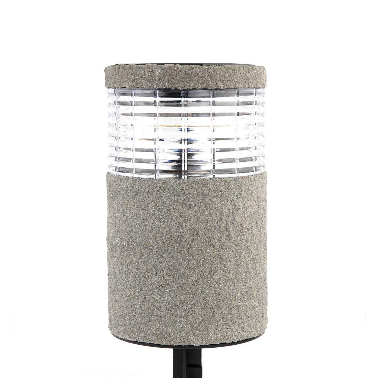 Baliza Solar LED Exterior Redonda Gris 6000K 7hSevenOn Outdoor | Leroy ...