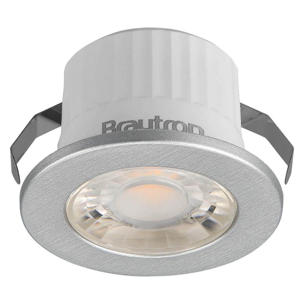 Mini spot LED rond argent 3W 3000K IP54 | Leroy Merlin