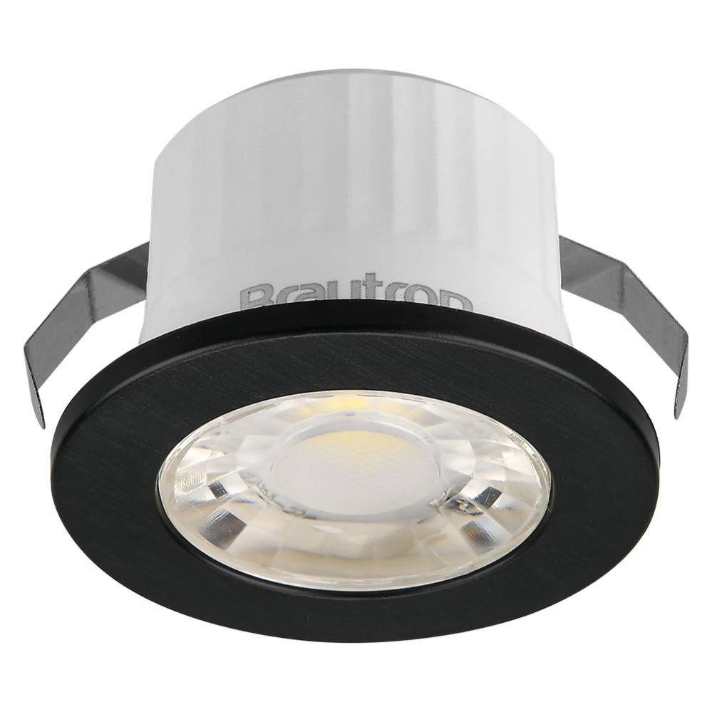 Mini Round LED Black 3W 4000K IP54 | Leroy Merlin