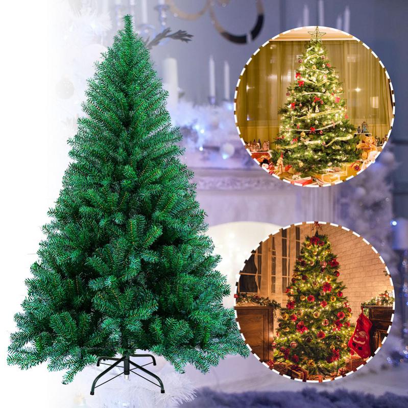 Árbol de Navidad artificial 350 ramas en PVC verde PVC 150 cm | Leroy ...
