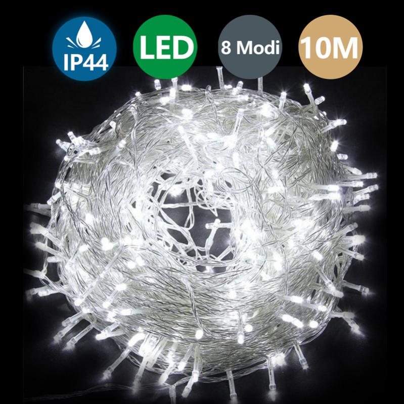 10m 100 lucine LED lucine impermeabili luci natalizie luci per tende ...