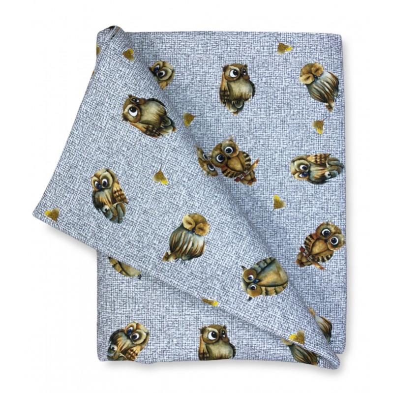 COTON TABLEcloth OWLs hiboux gris Cm. 140x140 x4 personnes | Leroy Merlin