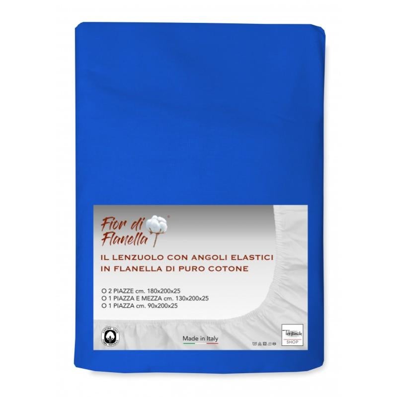 FEUILLE AVEC COINS EN FLANELLE BLEUE Fior di Flanelle © TOUTES TAILLES ...