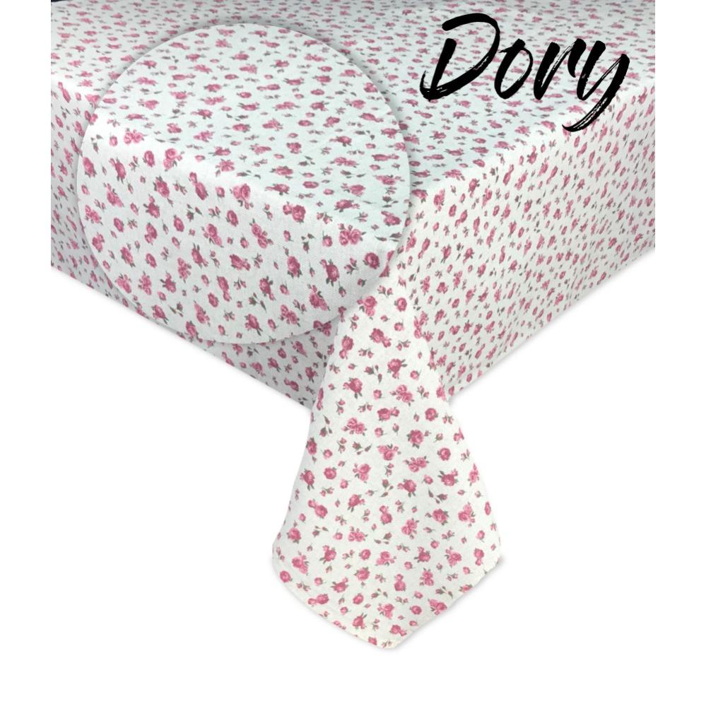 NAPPE DORY ROSE FLEUR PROVENÇALE en coton Cm.140x300 x18 personnes ...