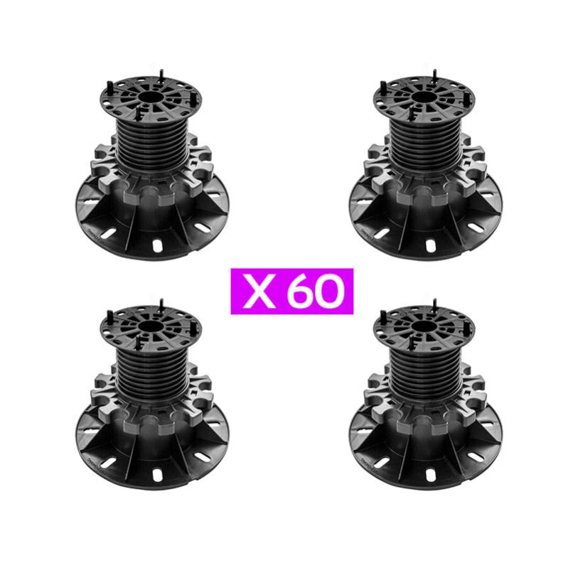 Lot De 60 Plots Réglables De 60 à 115 Mm Pour Terrasse Dalle Dakota Leroy Merlin