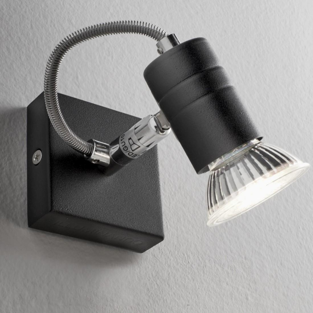 Spot moderno illuminando zelig 1 nr gu10 led faretto orientabile parete ...