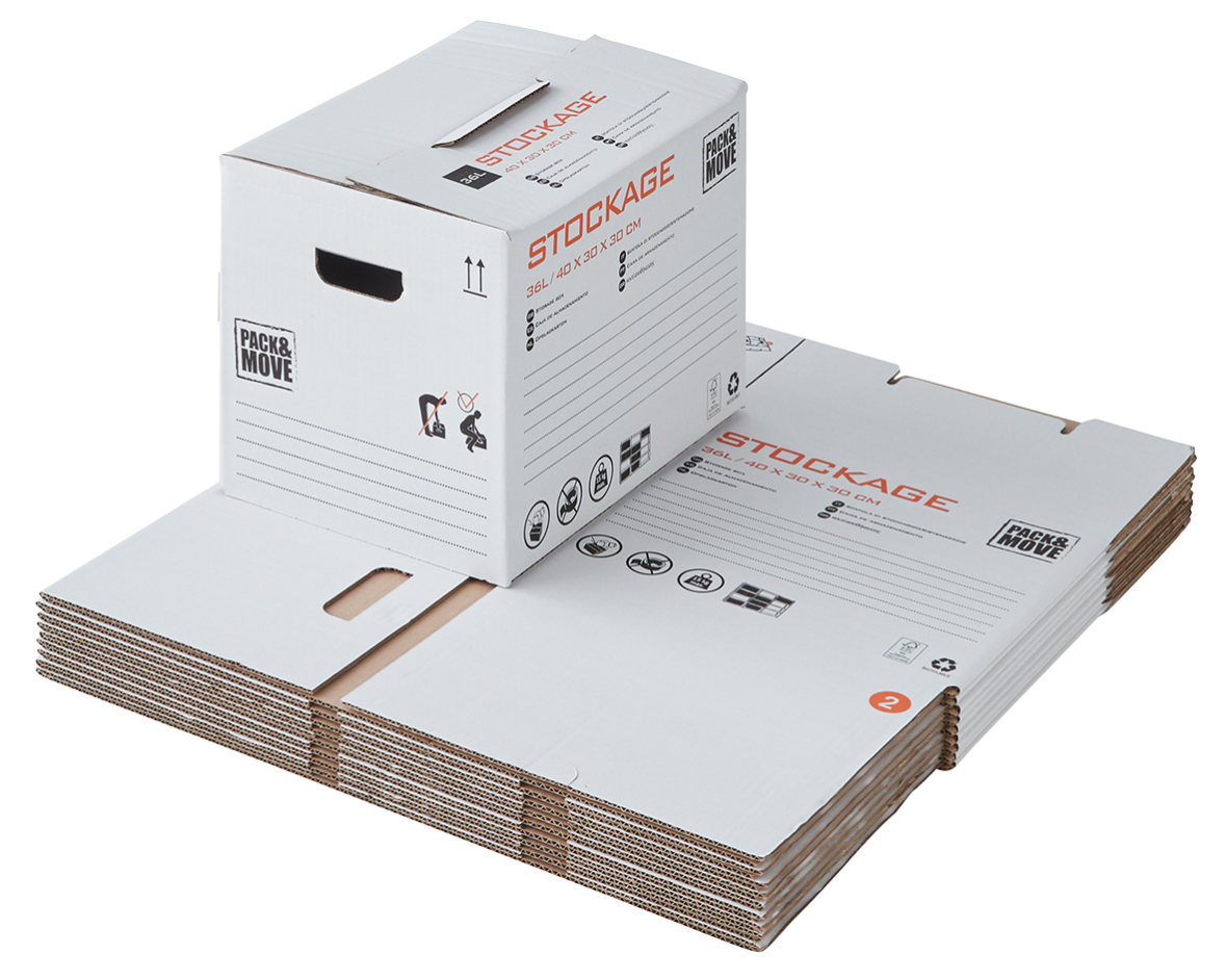 Set di 20 Scatola da imballaggio 36L - 40x30x30cm - Made in France ...
