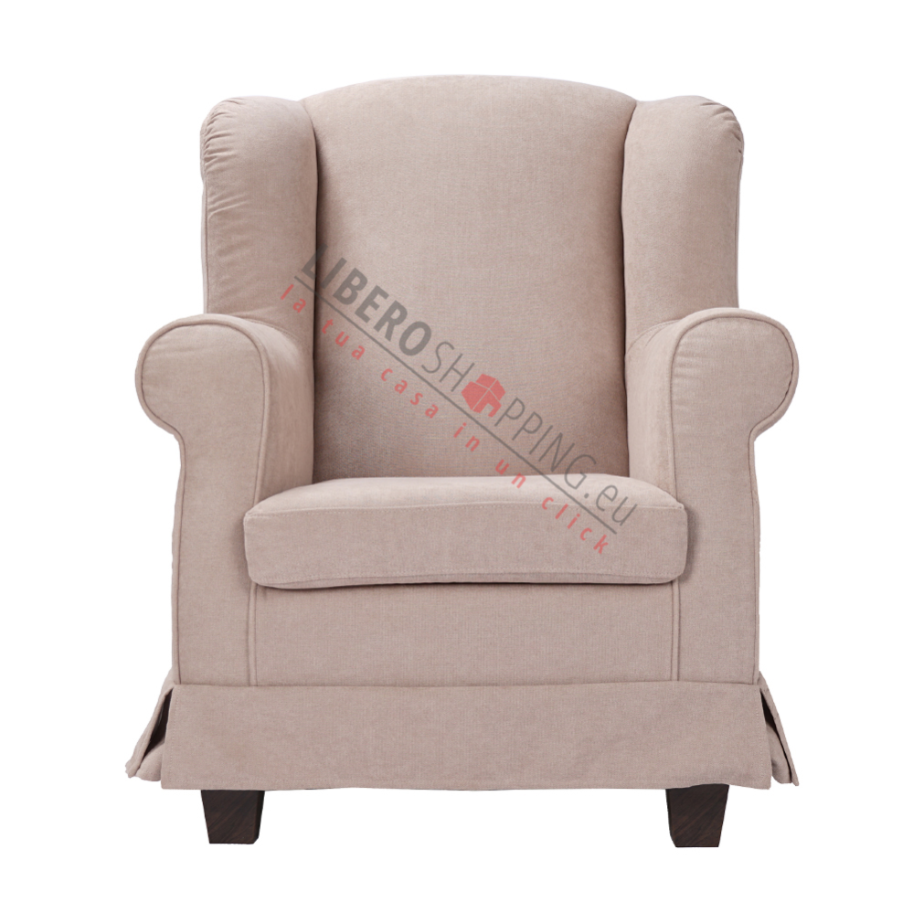 Poltrona imbottita BERGERE in tessuto sfoderabile Beige | Leroy Merlin
