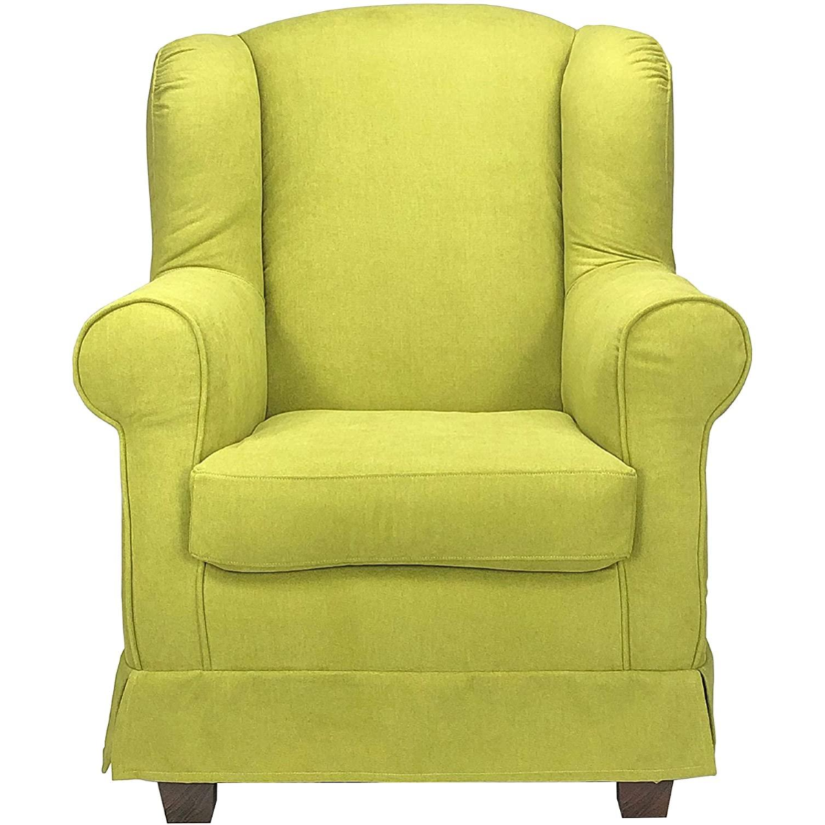 Poltrona da camera BERGERE imbottita in tessuto sfoderabile Lime ...