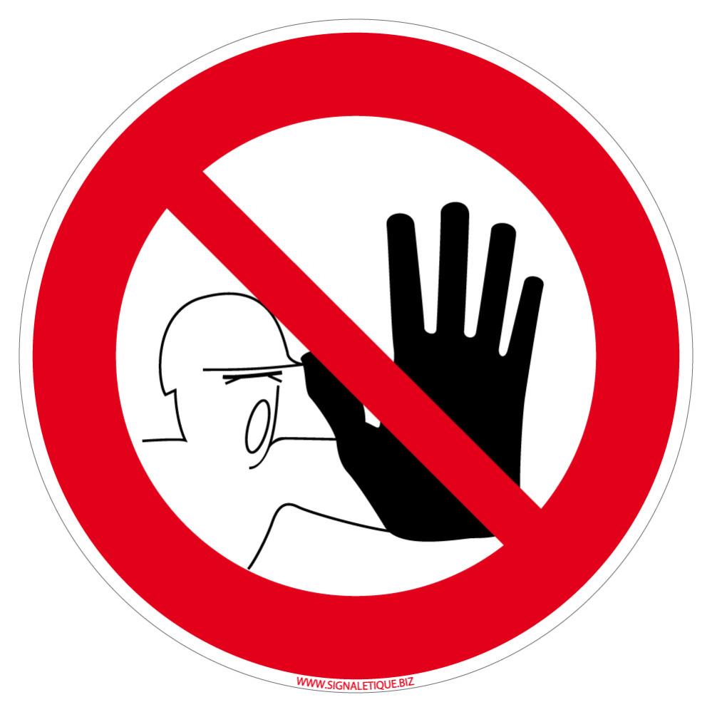 Panneau Interdit À Toute Personne Étrangère au Service. Sticker Accès ...