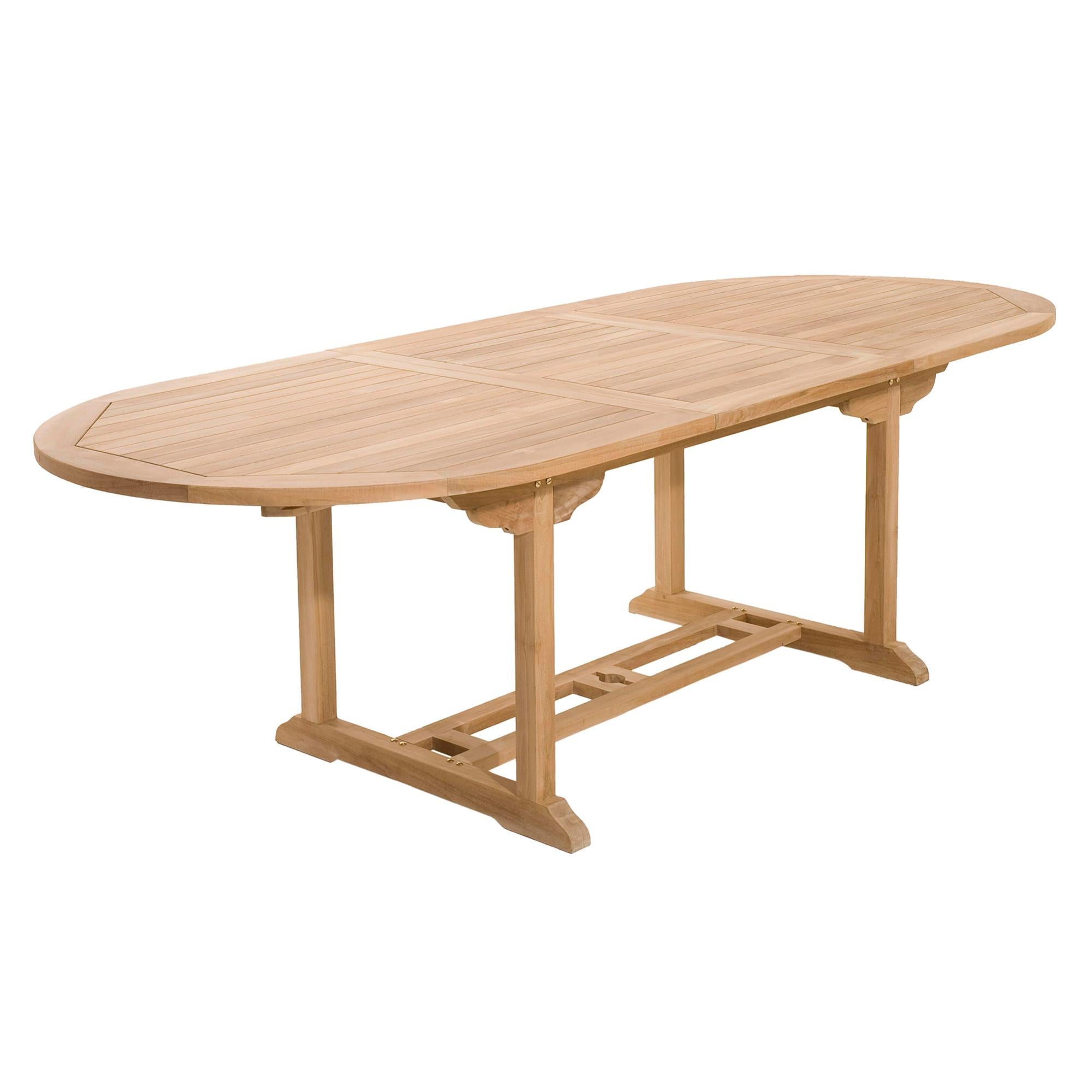 Table ovale extensible 180/240 cm en teck - GARDENA | Leroy Merlin
