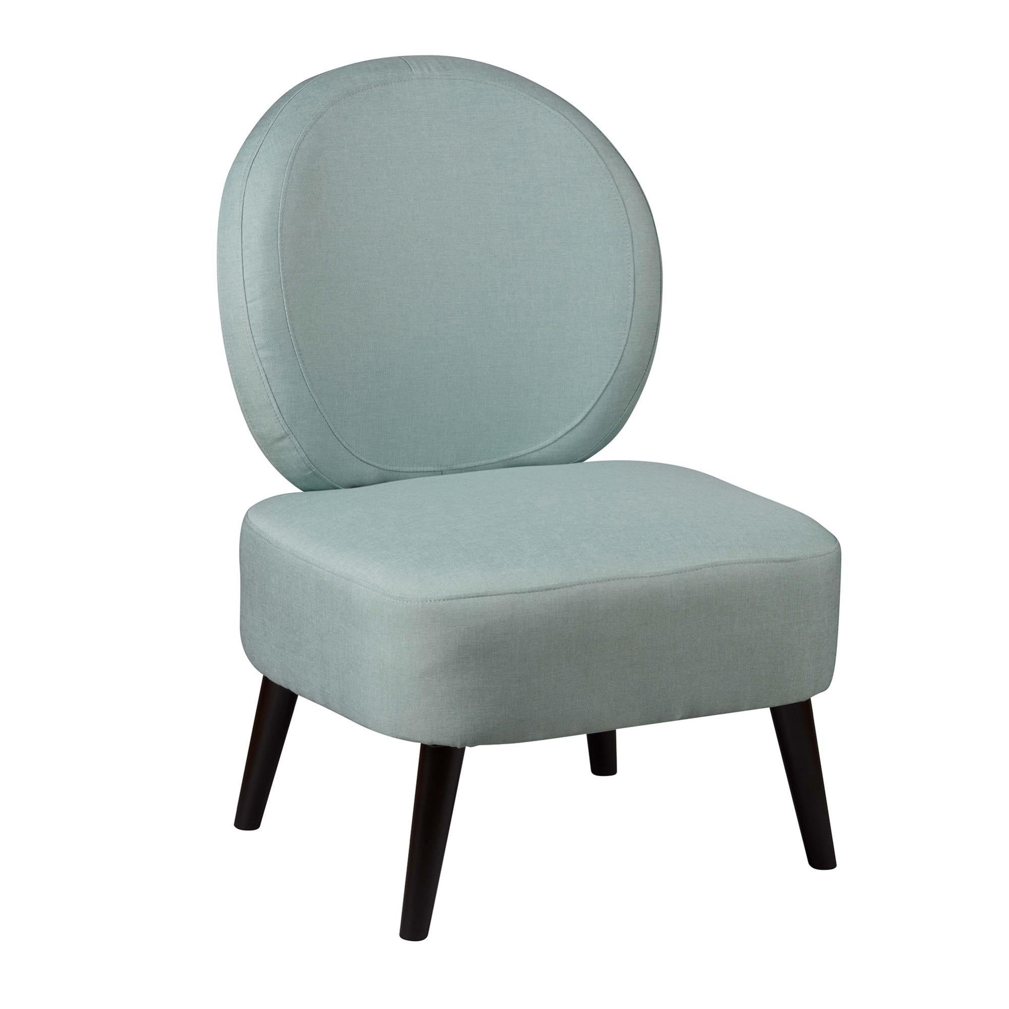 Fauteuil 59x66x86 cm en tissu vert d'eau et pieds en bois - BEWEY ...