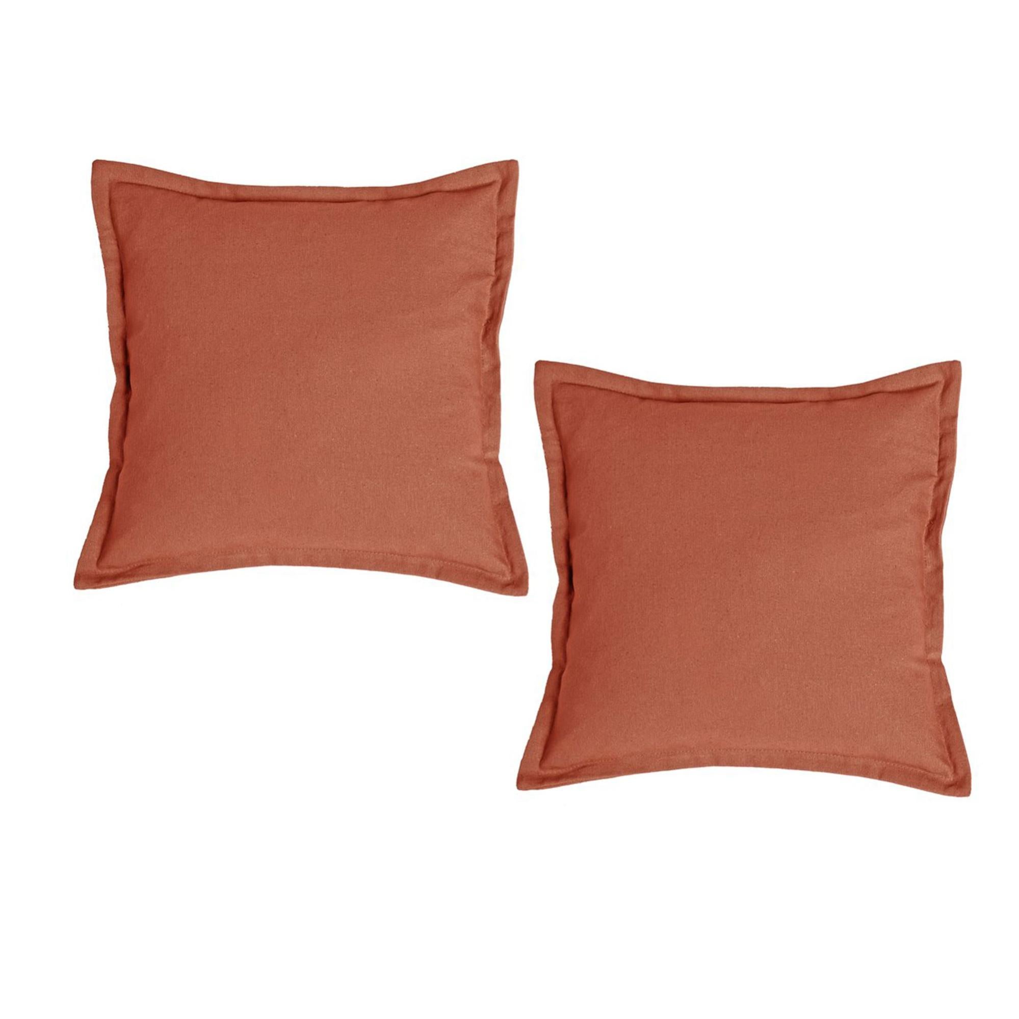 Lot de 2 coussins 40x40 cm en coton terracotta - SIMPLY | Leroy Merlin