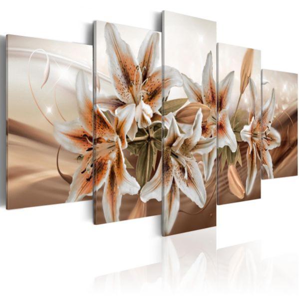 Tableau Fleurs Brown Graces : Taille - 100 x 50 cm | Leroy Merlin