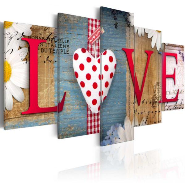 Tableau Vintage LOVE - handmade : Taille - 100 x 50 cm | Leroy Merlin