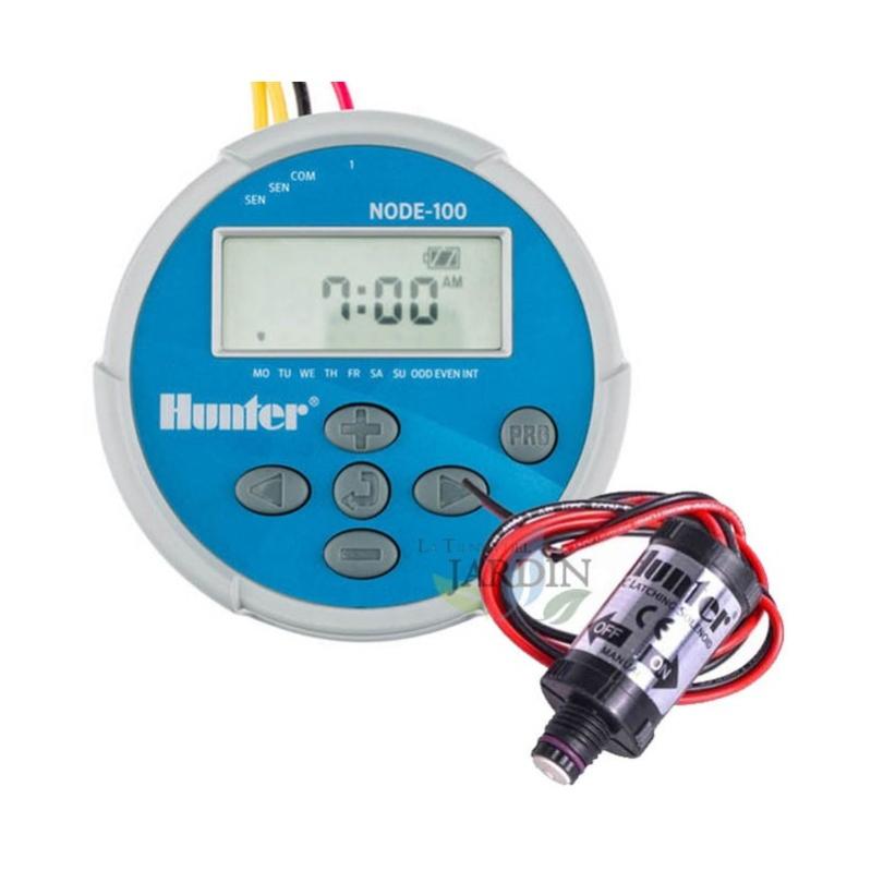Programmatore di irrigazione a batteria NODE100 + solenoide Hunter 9V ...