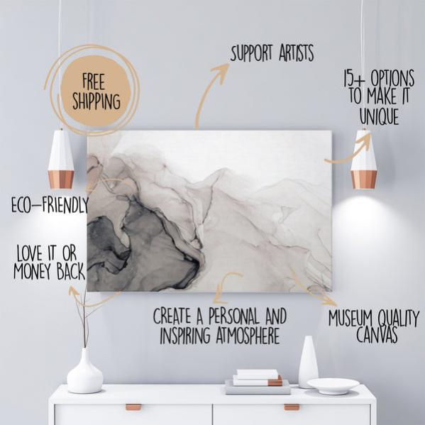 Toile imprimée, Dirty Marble Texture "150x100cm" tableau décoration ...