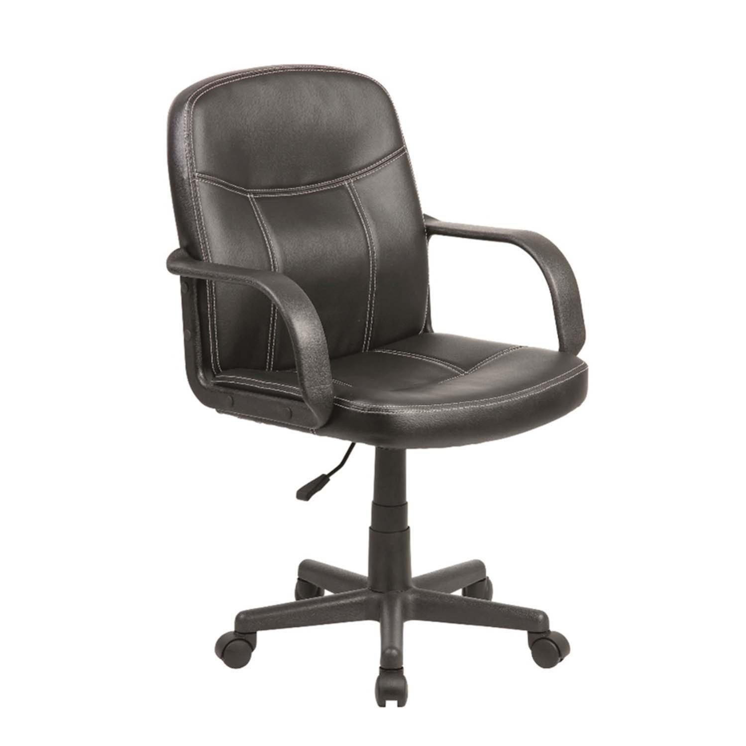 Elly - Chaise de bureau en PU+PVC et Nylon | Leroy Merlin