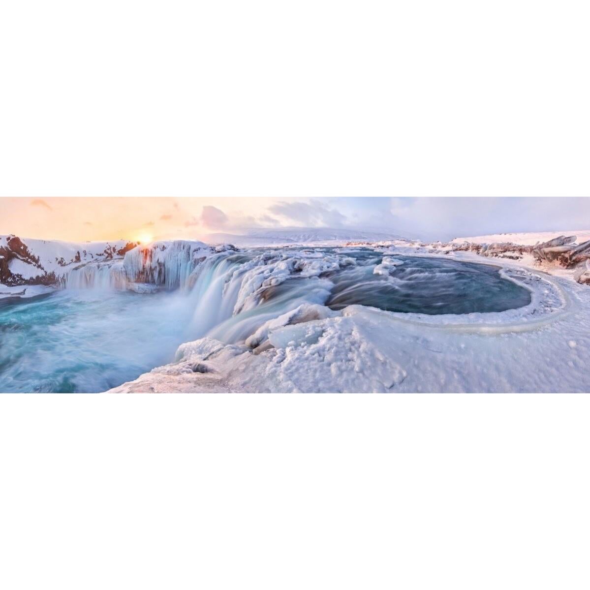 Tableau sur toile cascade et neige 30x97 cm | Leroy Merlin