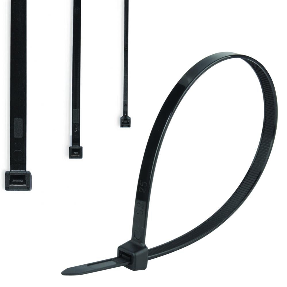 Serre-câbles Noirs 12,5x1000mm Ømax 300mm Résistants Aux Uv - Pack De ...