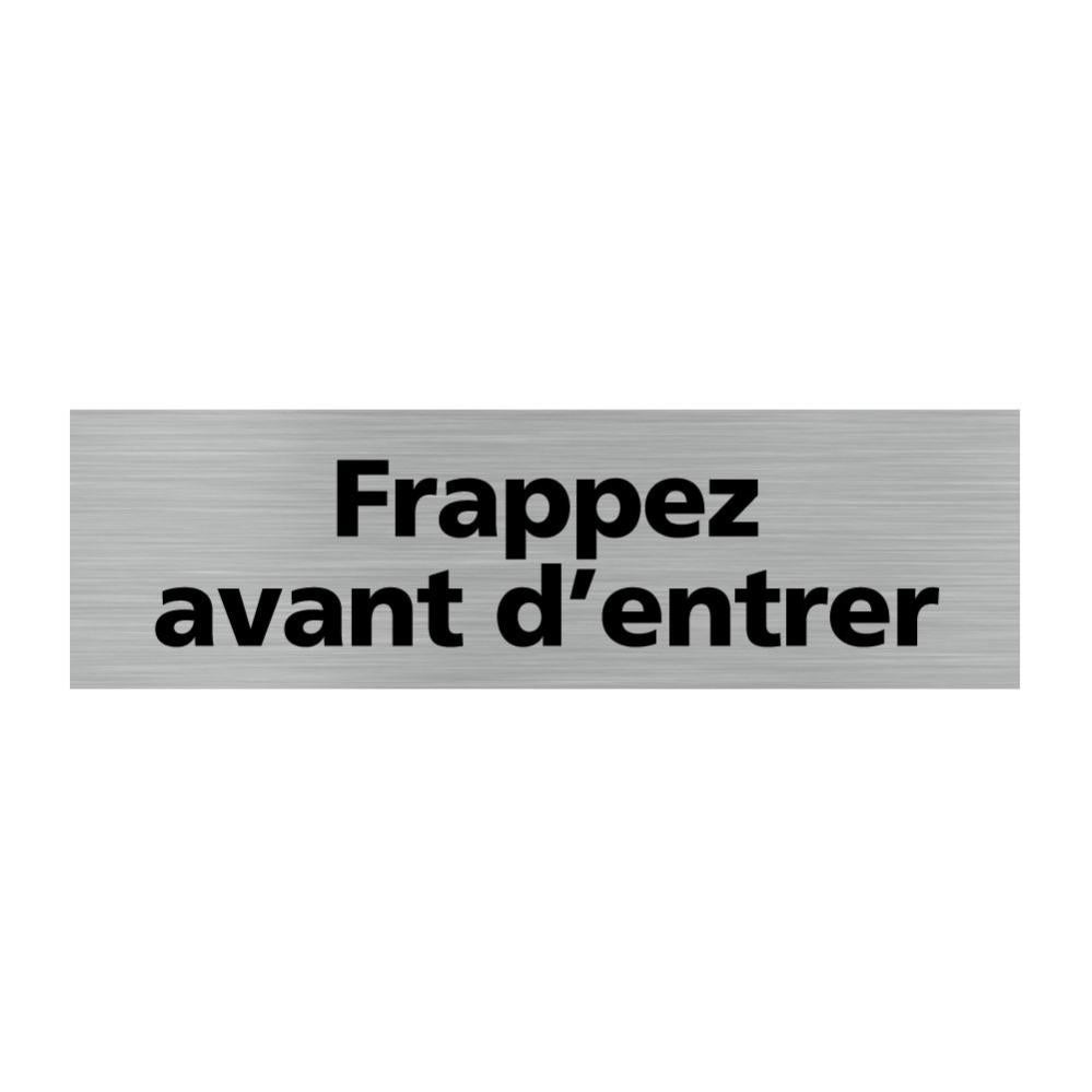 Pictogramme FRAPPEZ AVANT D'ENTRER (Q0145) Matière Adhesif | Leroy Merlin
