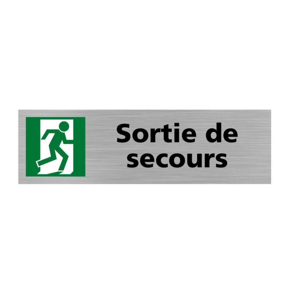 Pictogramme SORTIE DE SECOURS (Q0386) Matière Aluminium | Leroy Merlin