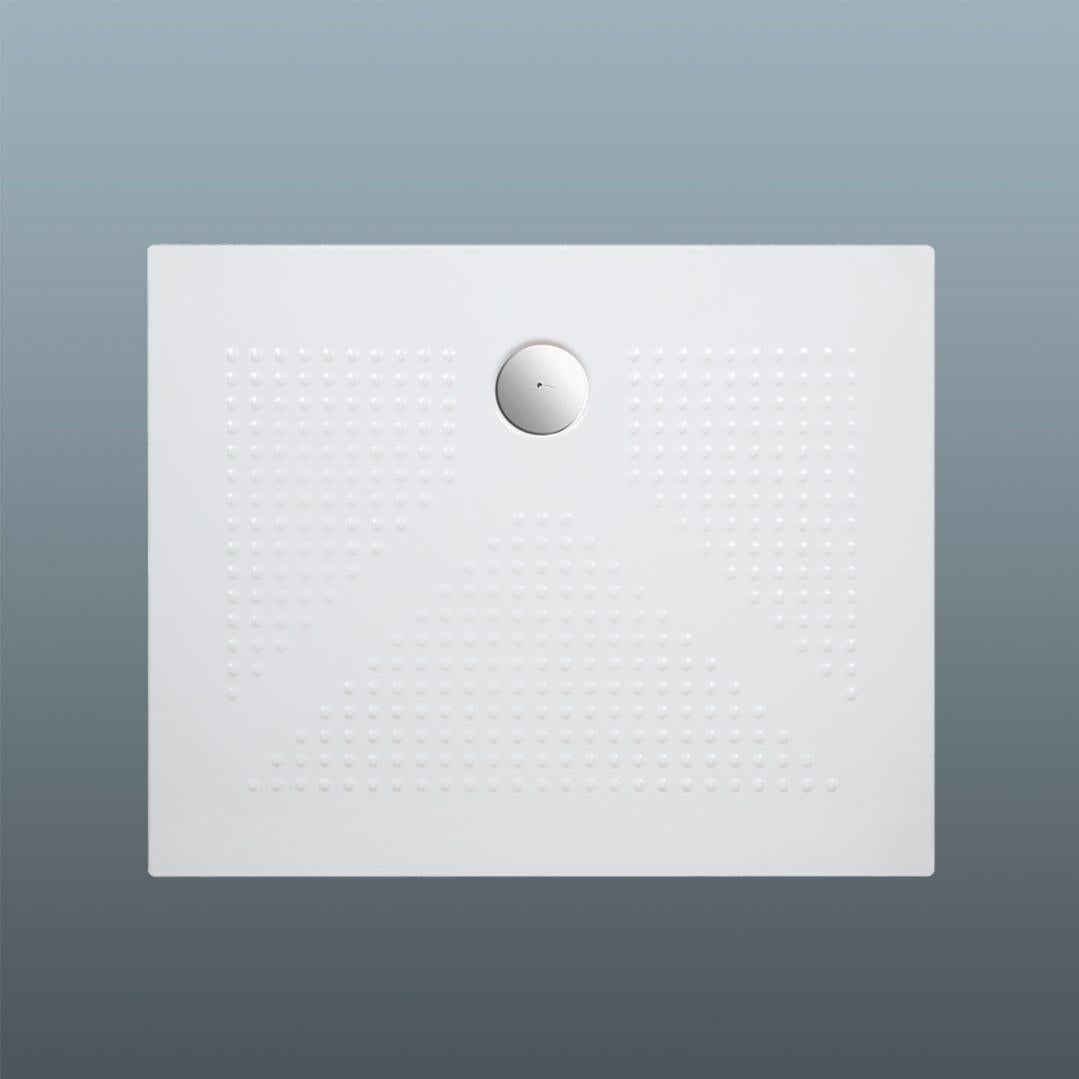 80x100 PLATEAU DE DOUCHE EN CERAMIQUE BLANCHE FINE 3 CM | DELFINO ...