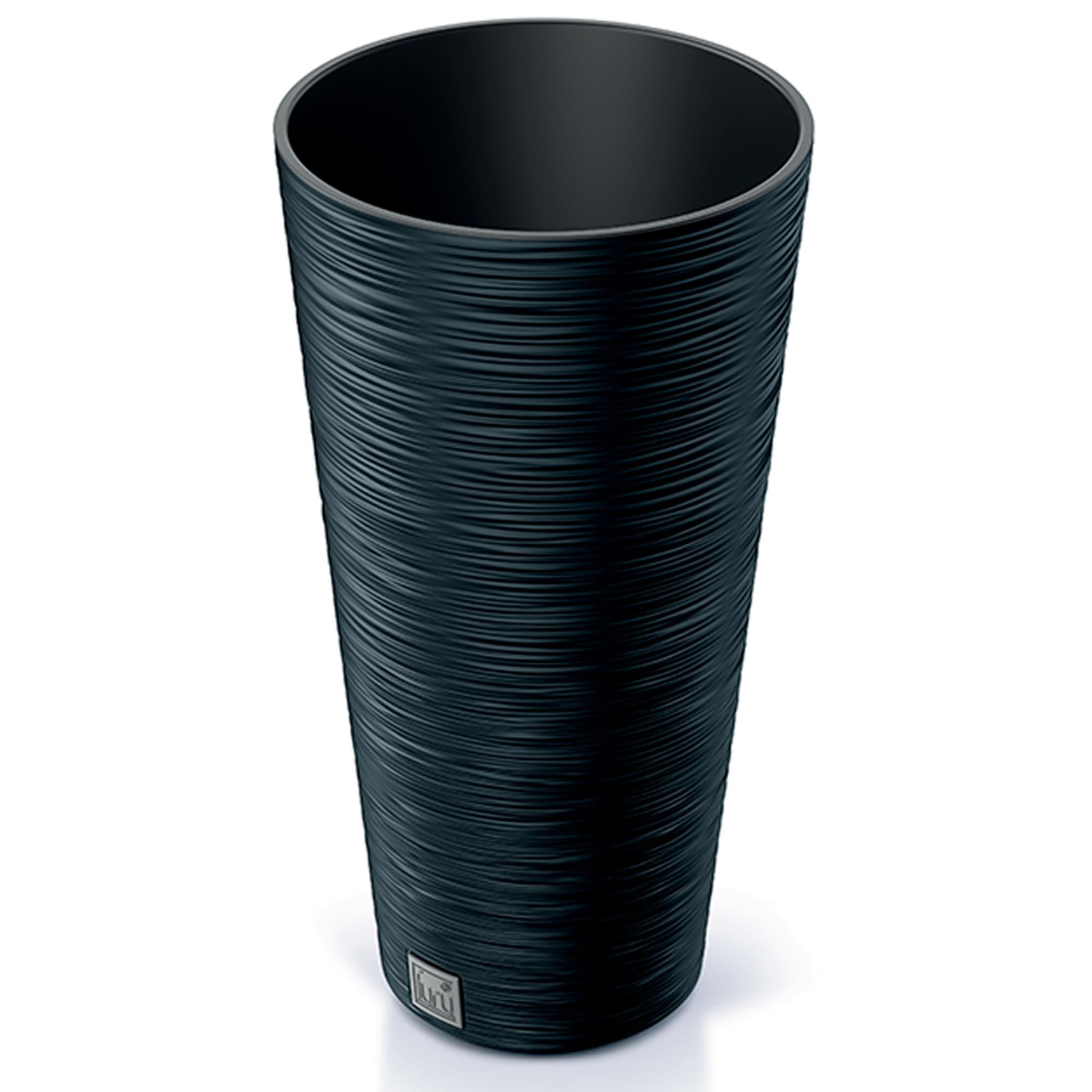 Macetero alto con depósito 15 L antracita - FURU | Leroy Merlin