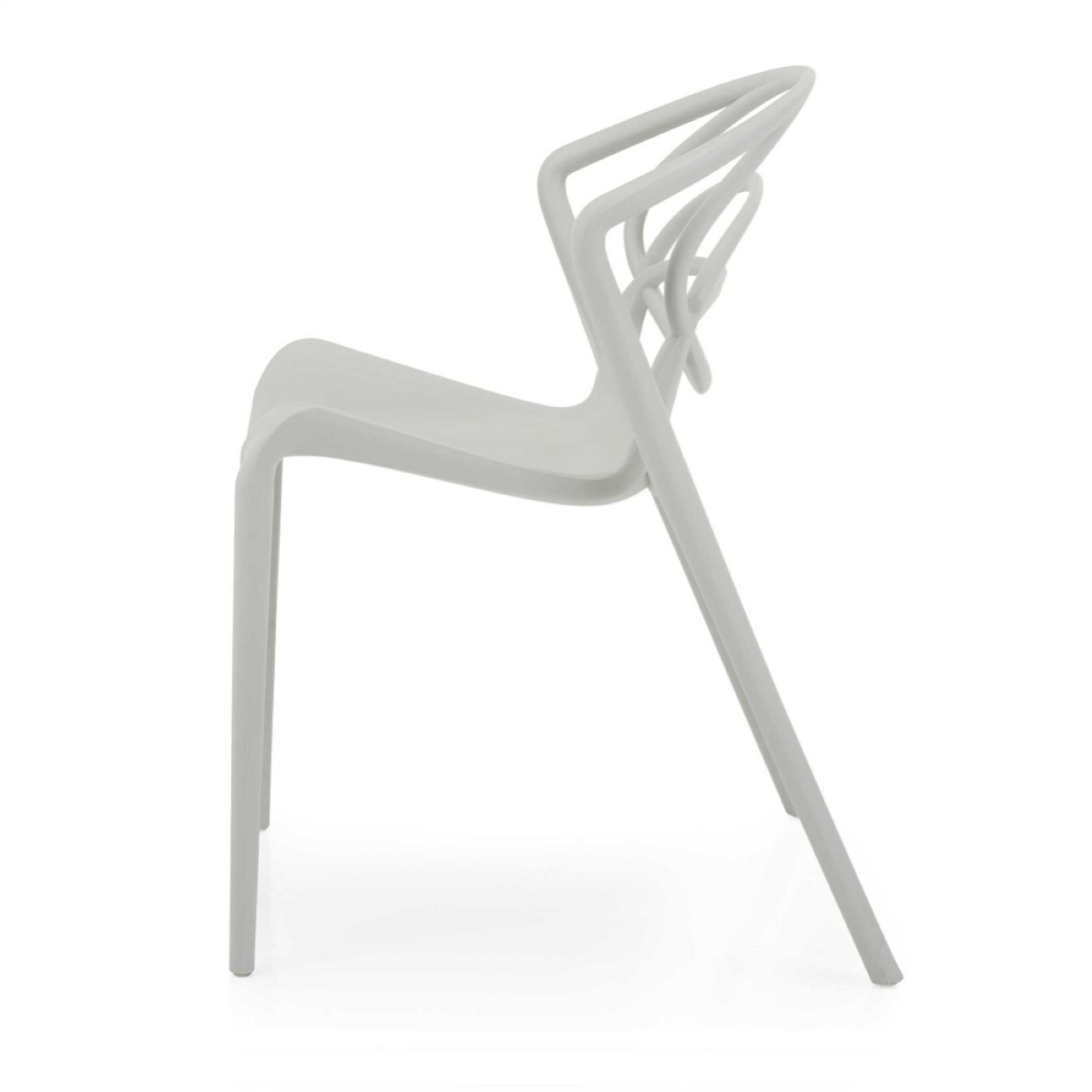 Chaise empilable en polypropylène FIONA gris ensemble 1 pièce | Leroy ...