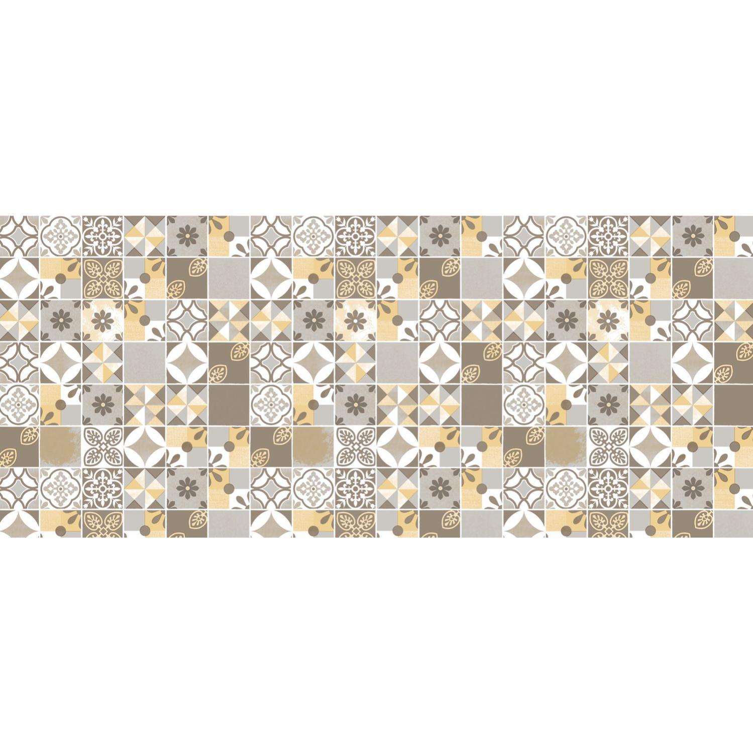 Adhésif décoratif pour meuble imprimé Château - 200 x 45 cm - Jaune ...