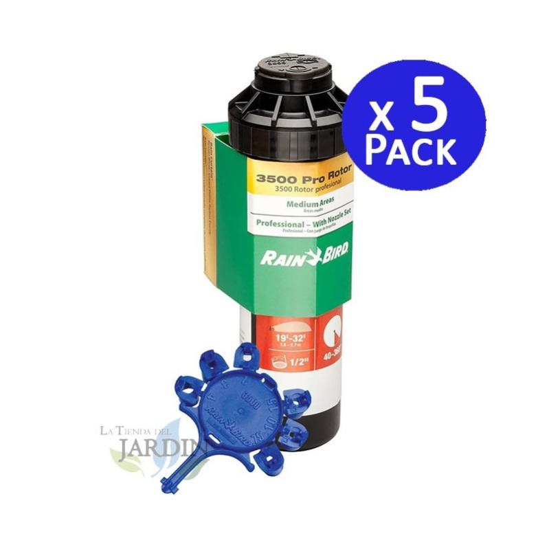 5 x Irrigatore Rain Bird 3504-PC. Portata da 4,60 a 10,70 metri ...