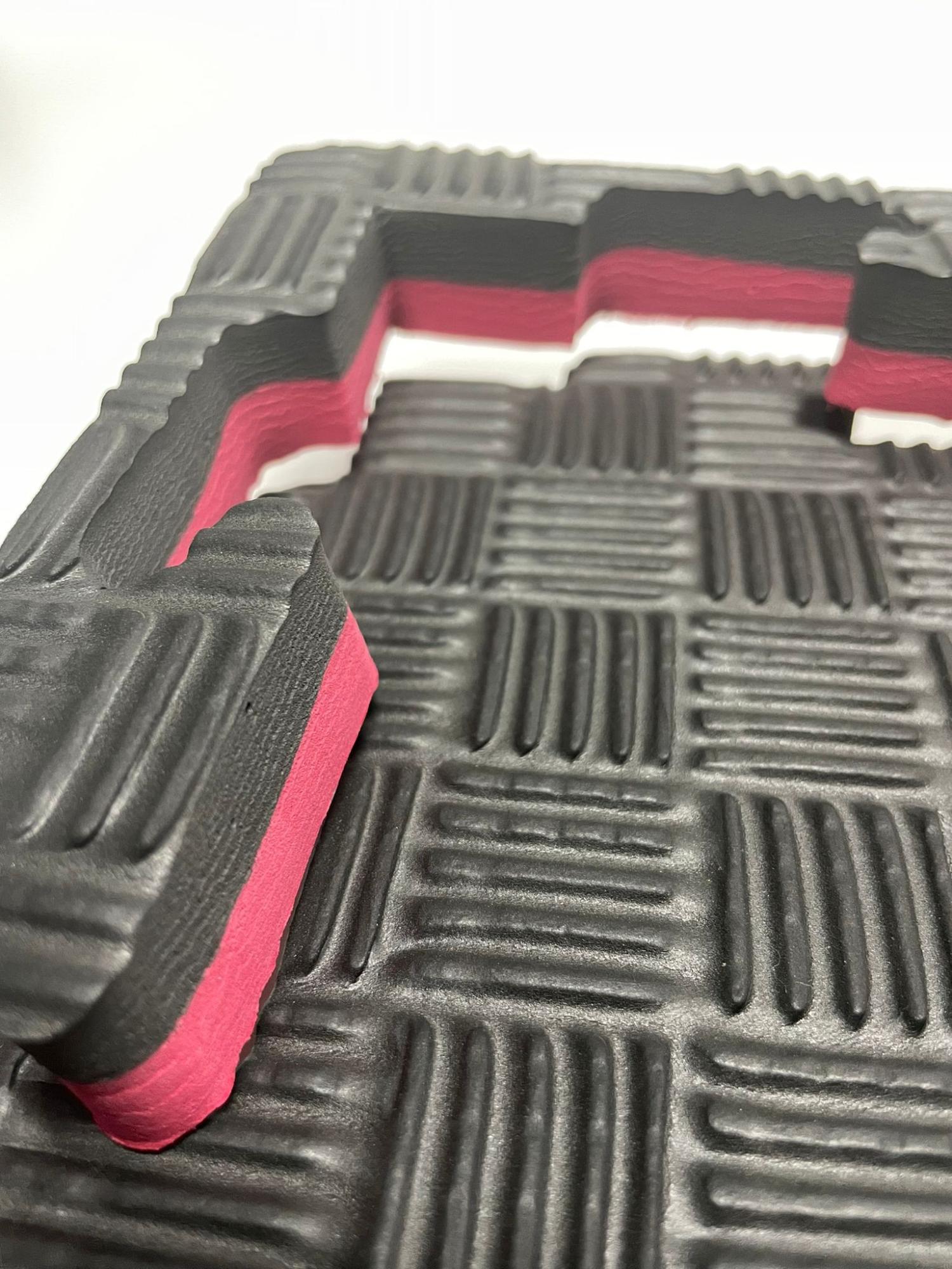 Tatami 2cm Espesor y 1x1m- Azul y Rojo/Negro y Rojo. Negro | Leroy Merlin