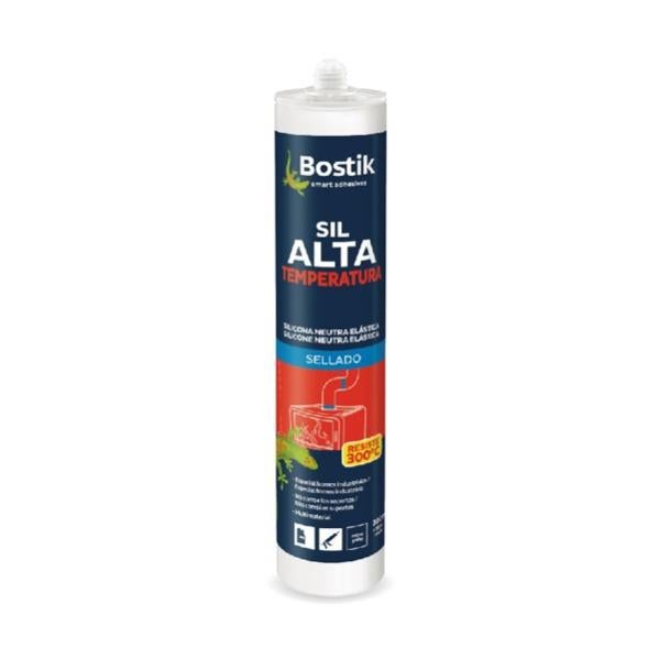 Silicona Alta Temperatura 300º Negro Bostik 300 Ml | Leroy Merlin