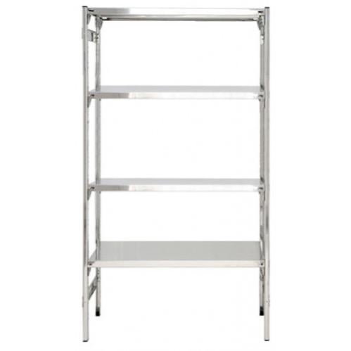 Scaffale inox con piani lisci a gancio cm. 80x50x180h | Leroy Merlin