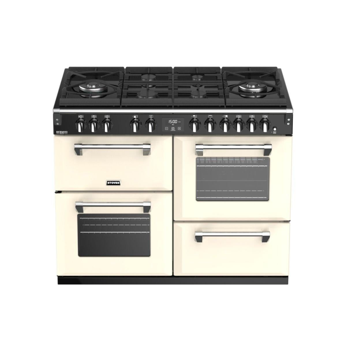 Piano de cuisson mixte STOVES PRICHGL110DFCH 109,6 cm Beige / crème ...