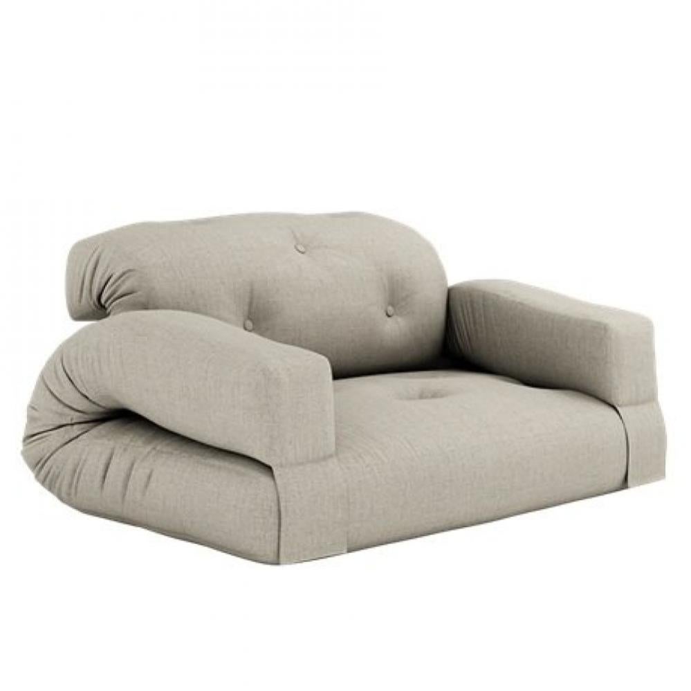 Canapé futon standard convertible HIPPO SOFA couleur lin | Leroy Merlin