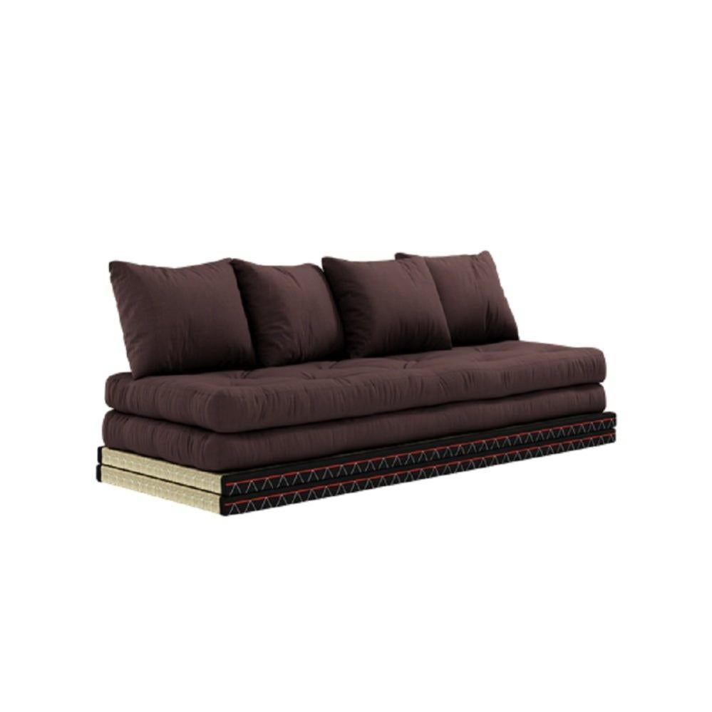 Banquette futon tatami CHICO marron couchage 2 x 70*200 cm. | Leroy Merlin