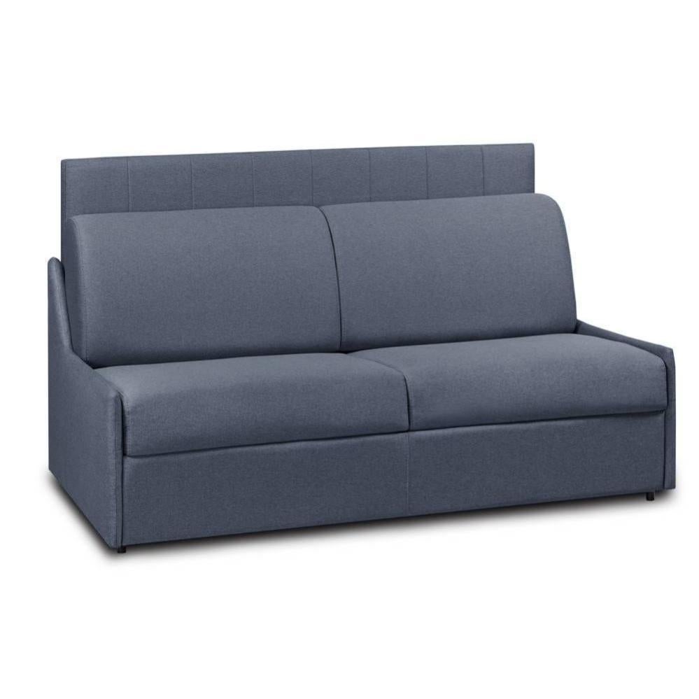Canapé compact convertible avec tête de lit PLAZA bleu navy matelas ...