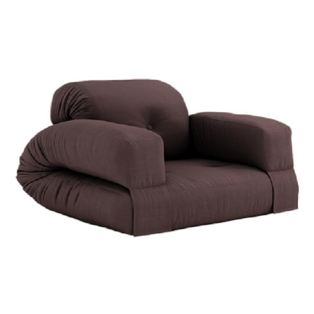 Fauteuil futon standard convertible HIPPO CHAIR couleur marron | Leroy Merlin