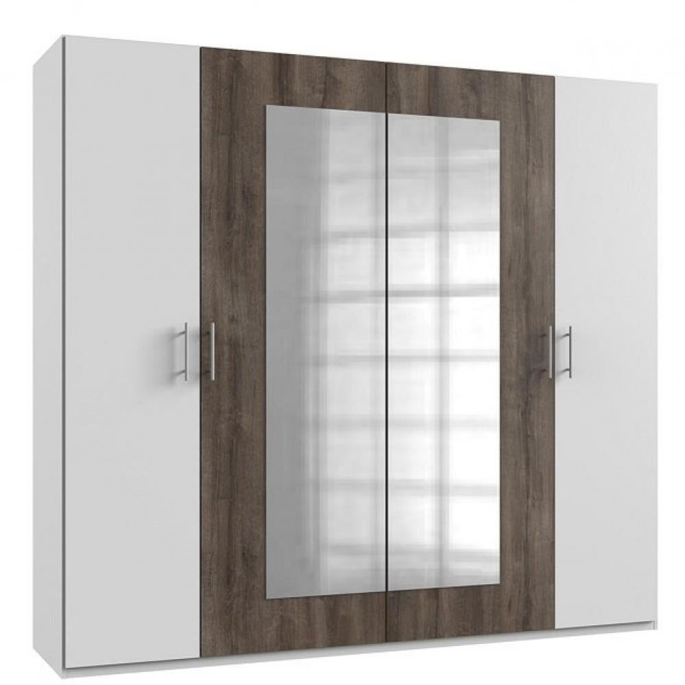 Armoire 1/2 penderie, 1/2 lingère 4 portes EVA largeur 225 blanc ...