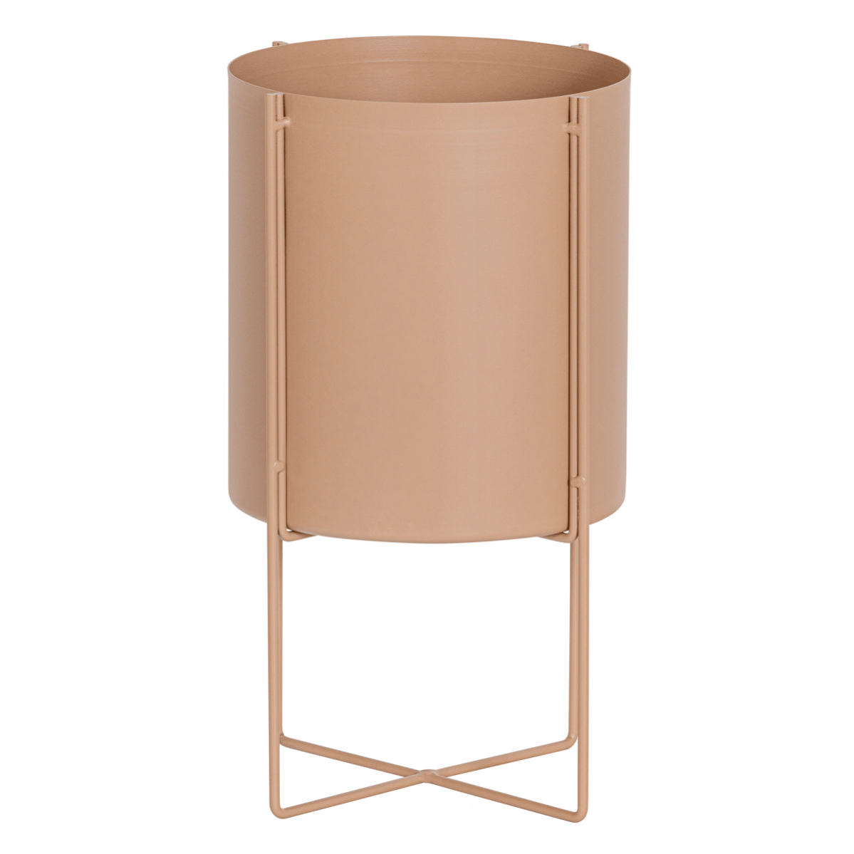 Cache pot design rond en métal SHELDON | Leroy Merlin