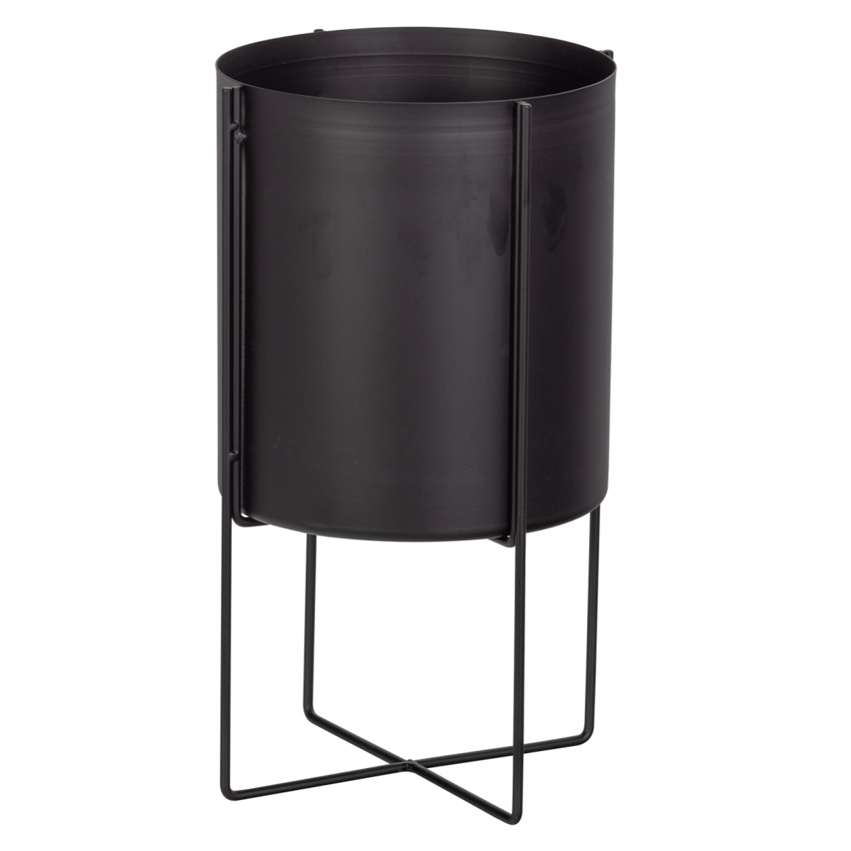 Cache pot design rond en métal SHELDON | Leroy Merlin