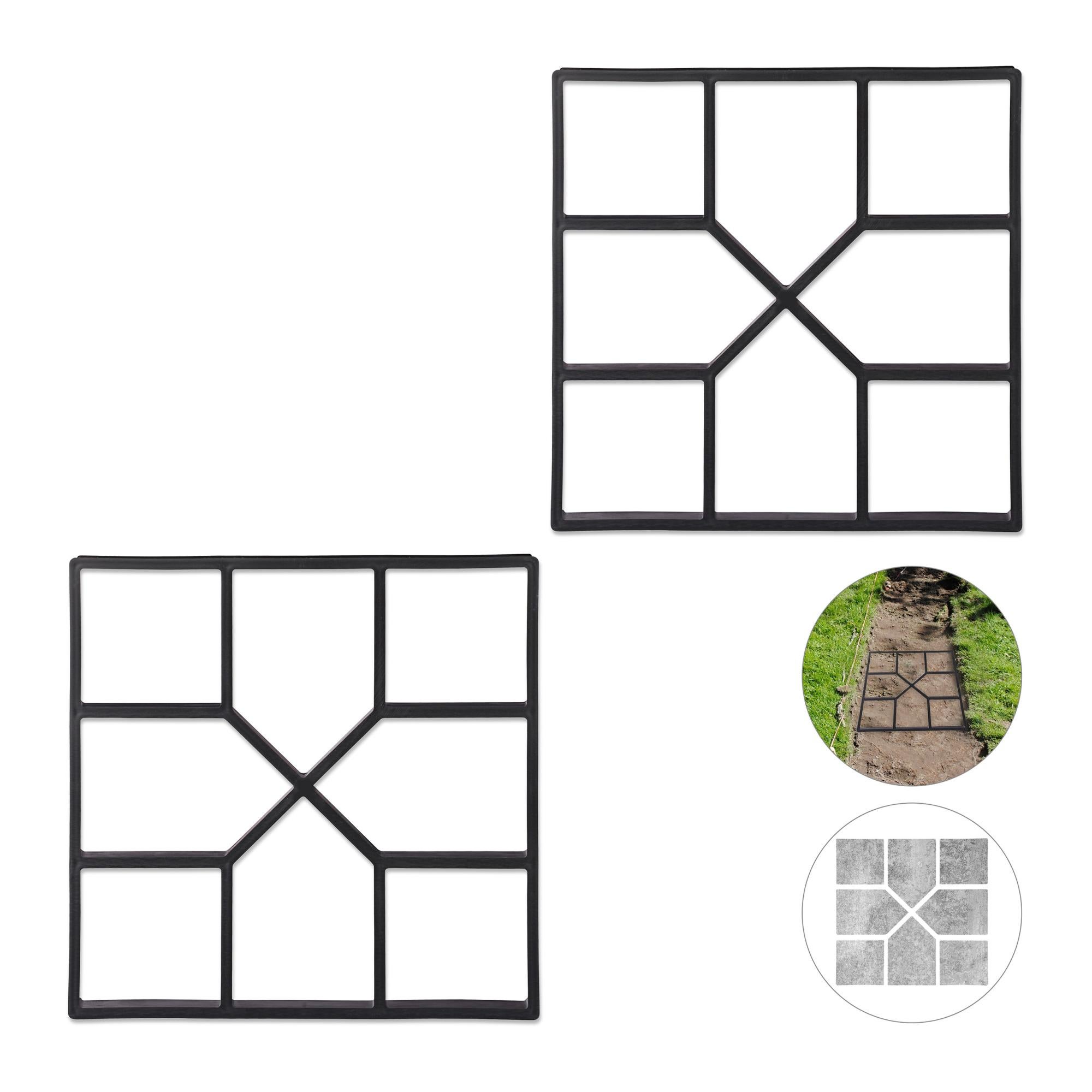 2x Forma per Cemento, Stampo Pavimento, Stencil per Creare i Mattoni ...