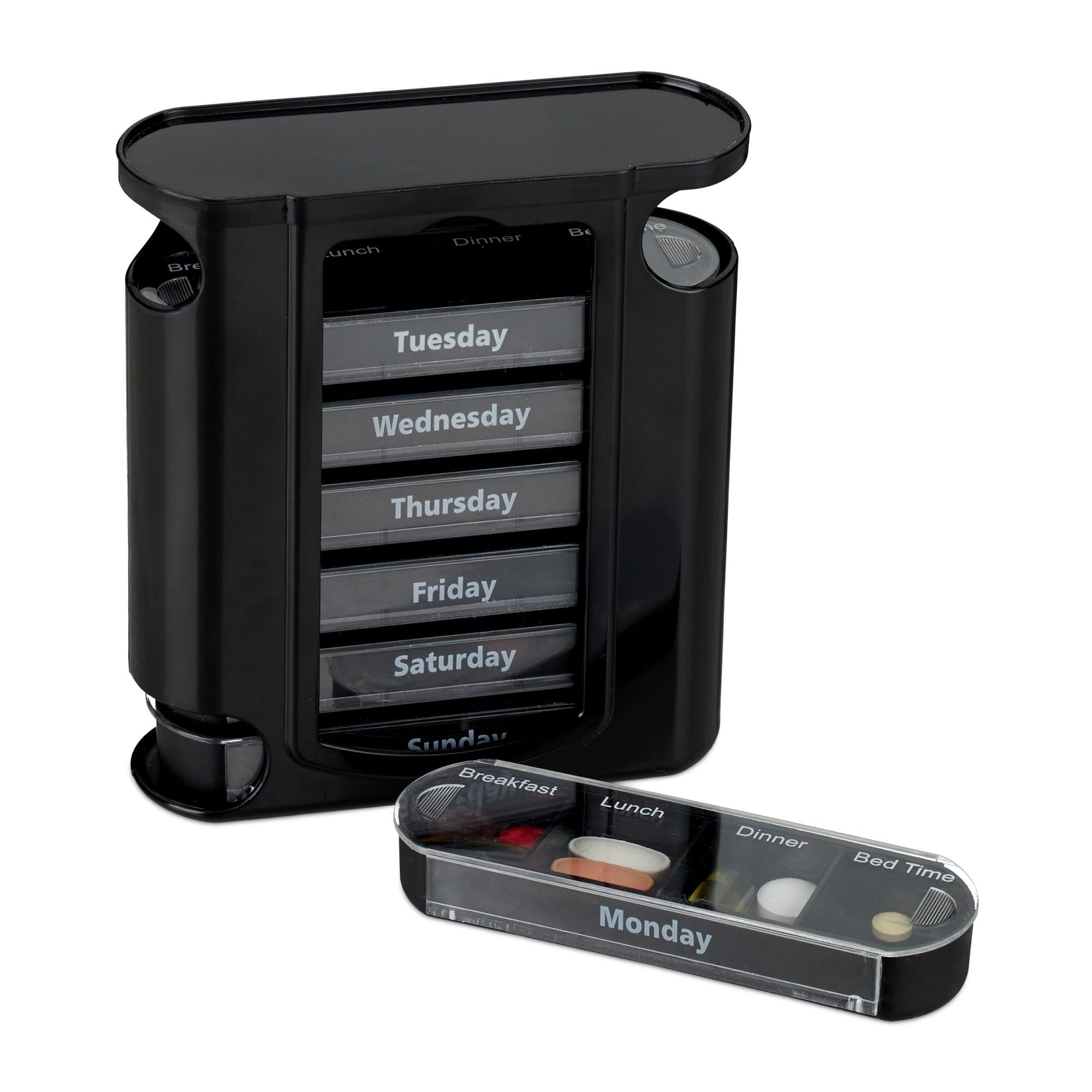 1x Portapillole 7 Giorni, Porta Pastiglie Settimanale, 4 Scomparti ...